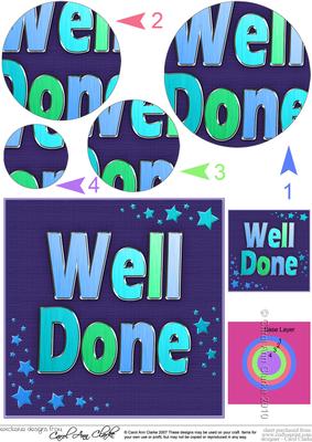 Well Done Circle Pyramage Topper - CUP143383_359 | Craftsuprint
