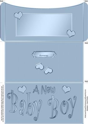 New Baby Boy Money or Gift Wallet and Card - CUP147844_359 | Craftsuprint