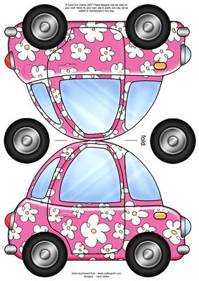 Funky Car Shaped Card - CUP153436_359 | Craftsuprint