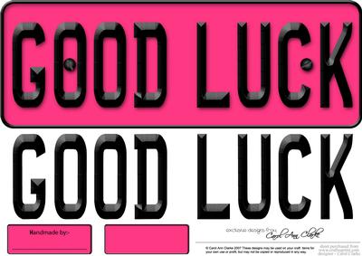 Large Dl Good Luck Novelty Number Plate N 3D Decoupage - CUP159225_359 ...