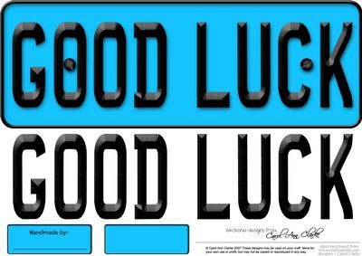 Large Dl Good Luck Novelty Number Plate N 3D Decoupage - CUP159234_359 ...