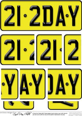 21st Birthday Fun Novelty Number Plate with Side Stacker - CUP160483 ...
