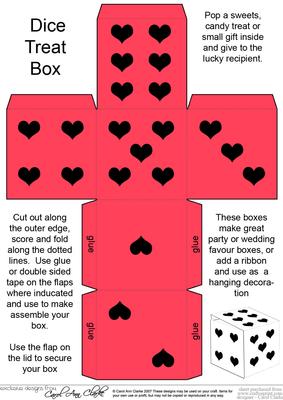 Lots of Hearts Dice Shaped Treat or Favour Box - CUP177378_359 ...