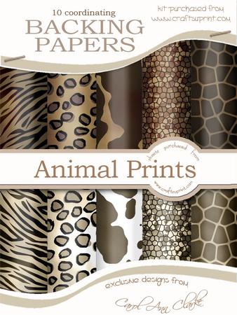 Funky Fun Animal Print Backing Paper Kit - CUP180801_359 | Craftsuprint