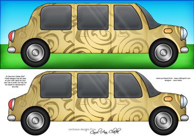 Large Dl Metallic Stretch Limo Quick Card with 3D Decoupage - CUP180802 ...