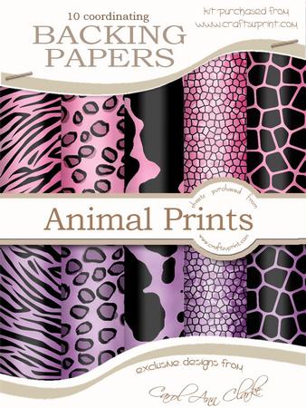 Funky Fun Animal Print Backing Paper Kit - CUP181177_359 | Craftsuprint