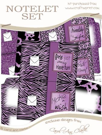 Fun and Funky Animal Print Notelet Set - CUP181430_359 | Craftsuprint