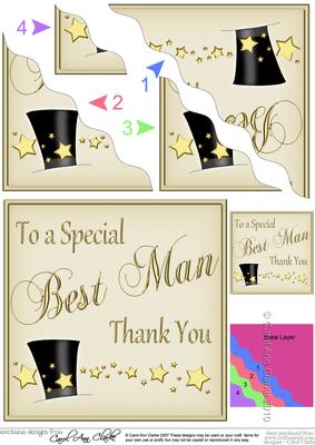 Best Man Thank You Wavy Corner Side Stacker - CUP184936_359 | Craftsuprint