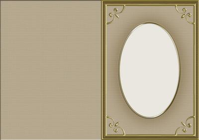 A5 'gold Metallic Frame' Card Front or Insert - CUP187507_359 ...