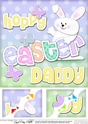 8x8 Happy Easter Daddy Easter Bunny Boy Felties Topper - CUP190657_359 ...