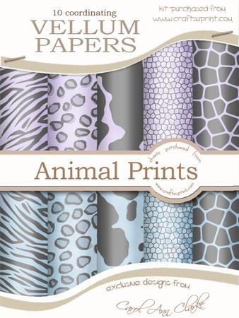 Funky Fun Animal Print Vellum Paper Kit - CUP191019_359 | Craftsuprint