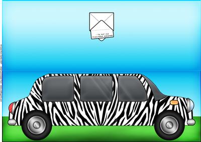 Large Dl Zebra Stripe Stretch Limo Quick Cut N Fold Card - CUP199781 ...