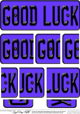 Good Luck Novelty Number Plate with Side Stacker - CUP211672_359 ...