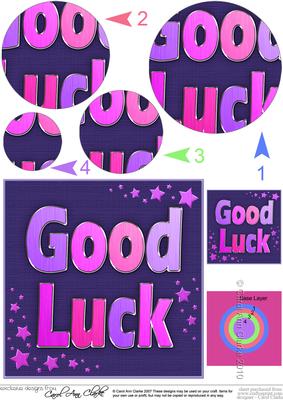 Good Luck Circle Pyramage Topper - CUP217561_359 | Craftsuprint