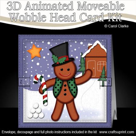 3D Xmas Gingerbread Man Animated Moveable Wobble Head Kit - CUP233444 ...