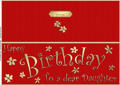 Large Dl Birthday Daughter Quick Cut and Fold Card - CUP241407_359 ...