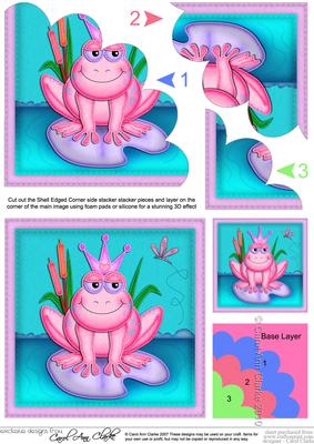 Freya Frog Shell Edged Corner Side Stacker - CUP250722_359 | Craftsuprint