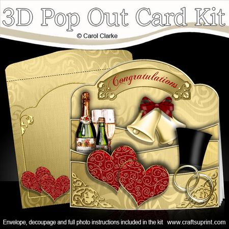 3D Love and Romance Pop Out Card Kit - CUP252206_359 | Craftsuprint