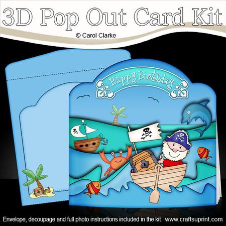 3D Pirates Ahoy Pop Out Card Kit - CUP252218_359 | Craftsuprint