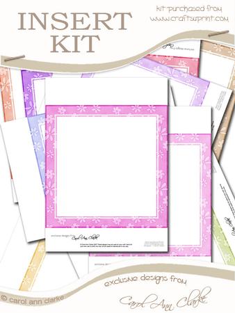 8 x 8 Pretty Floral Blank Inserts - CUP254690_359 | Craftsuprint