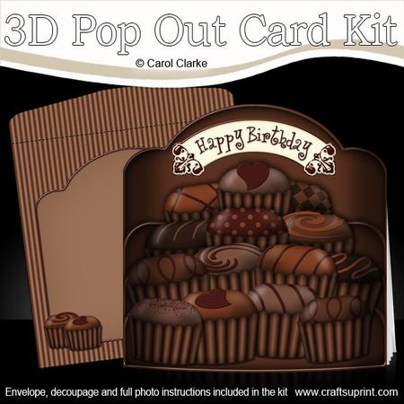 3D Chocolate Lovers Pop Out Card Kit - CUP262229_359 | Craftsuprint