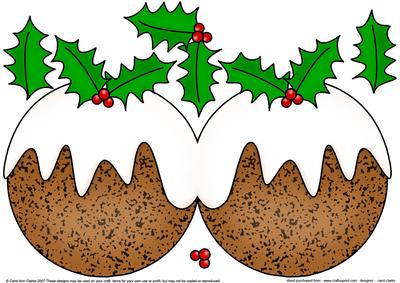 Figgy Pudding Shaped Card - CUP26361_359 | Craftsuprint