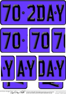 70th Birthday Fun Novelty Number Plate Side Stacker Topper - CUP264038 ...