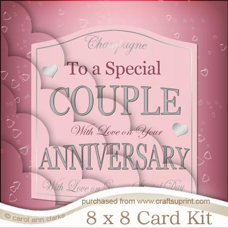 8 x 8 Anniversary Pink Champers Kit with Scalloped Corners - CUP271809 ...