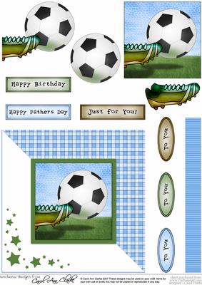 Football Quick Card with Decoupage - CUP27215_359 | Craftsuprint