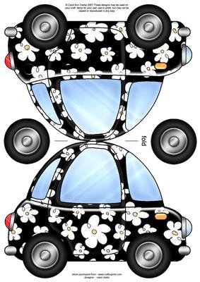 Funky Car Shaped Card - CUP272642_359 | Craftsuprint