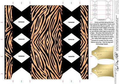 Animal Print Cracker Shaped Treat or Favour Box - CUP281352_359 ...
