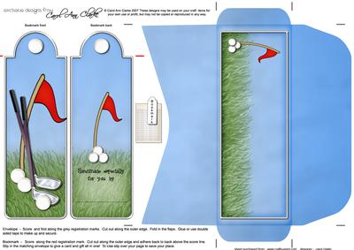 Golf Sport Bookmark Card N Envelope - CUP287470_359 | Craftsuprint
