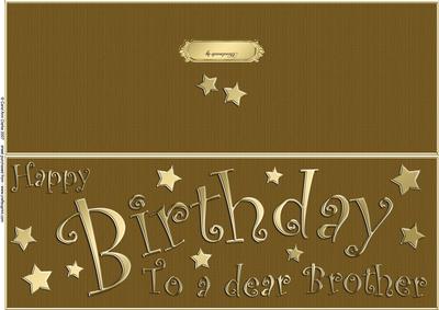 Large Dl Birthday Brother Quick Cut and Fold Card - CUP300784_359 ...