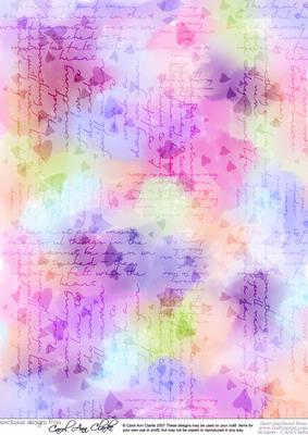 Hearts & Text Backing Paper - CUP30100_359 | Craftsuprint