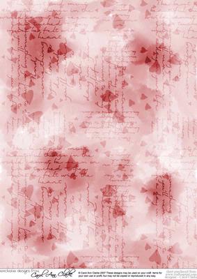 Hearts & Text Backing Paper - CUP30105_359 | Craftsuprint