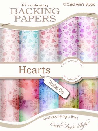 Hearts Backing Paper Set - CUP30115_359 | Craftsuprint