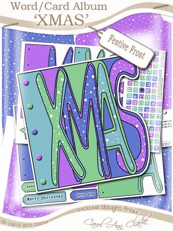Xmas Word Book Kit in Festive Colours - CUP30414_359 | Craftsuprint