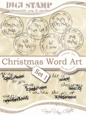 Christmas Digi Stamp Word Kit - CUP30984_359 | Craftsuprint