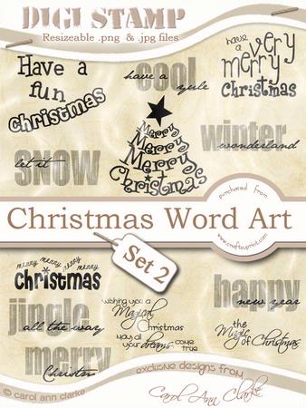 Christmas Digi Stamp Word Kit - CUP30985_359 | Craftsuprint