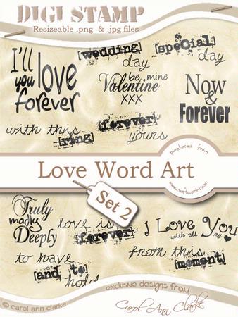 Love Digi Stamp Word Kit - CUP31007_359 | Craftsuprint