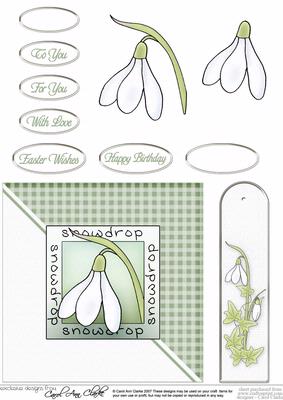Snowdrops Quick Card with Decoupage - CUP31313_359 | Craftsuprint