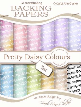 Text Backing Papers in Pretty Daisy Colours - CUP32062_359 | Craftsuprint