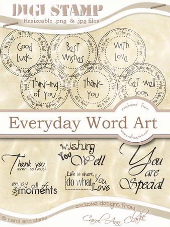 Everyday Digi Stamp Word Kit - CUP32436_359 | Craftsuprint