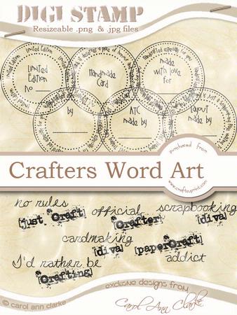 Crafters Digi Stamp Word Kit - CUP32437_359 | Craftsuprint