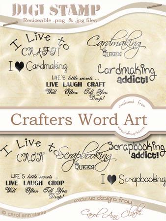Crafters Digi Stamp Word Kit - CUP32438_359 | Craftsuprint