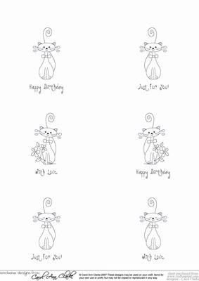 Kool Kats Black & White Digital Image Stamps - CUP32467_359 | Craftsuprint