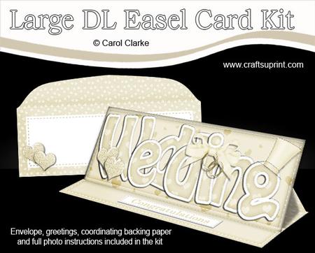 Large Dl Wedding Easel Card Kit N Envelope - CUP325242_359 | Craftsuprint