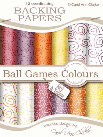 Backing Papers in Men's Ball Games Colours - CUP33357_359 | Craftsuprint