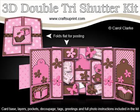 3D Fondant Fancies Double Tri Shutter Card Kit - CUP346507_359 ...