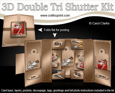 3D DIY Tools Double Tri Shutter Card Kit - CUP347086_359 | Craftsuprint